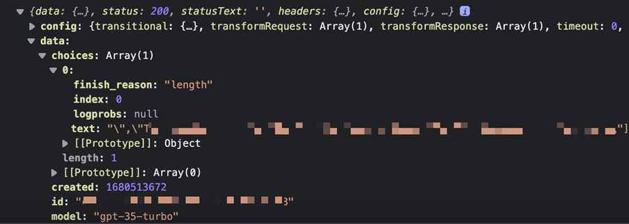 Using OpenAI NodeJS library in SharePoint calling Azure OpenAI service